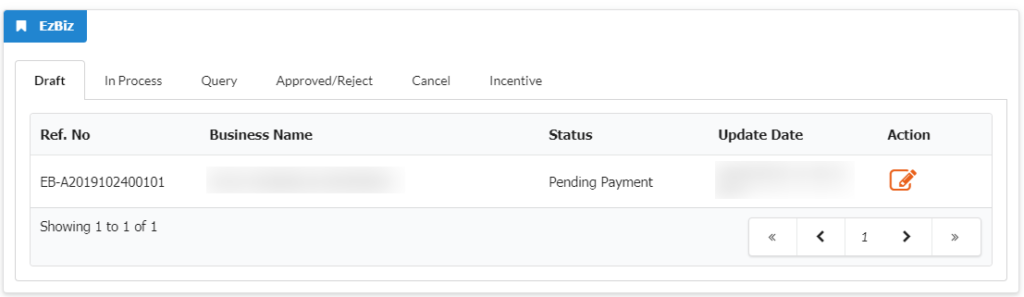 Daftar Perniagaan Guna SSM EzBiz Online - Pengurusan di SME Niaga