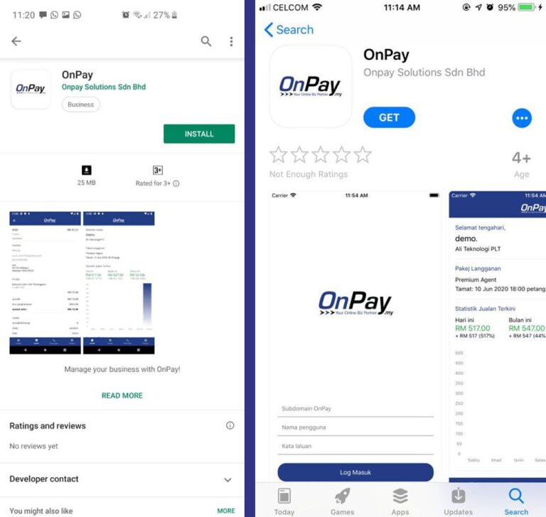 Pengurus Jualan, OnPay - Teknologi di SME Niaga